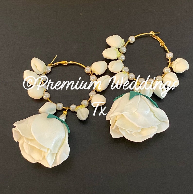 Gajra White Flower Gajra Set Boho Jewelry Wedding Pithi - Etsy