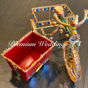Decorative Metal Basket Tricycle,shaadi Decor,haldi Decor,centerpiece ...
