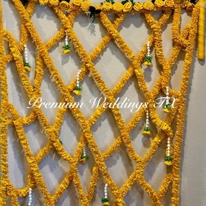 Yellow Phoolo Ki Chadar Sehra, Wall Decor, Backdrop, Shaadi, Shaadi ...
