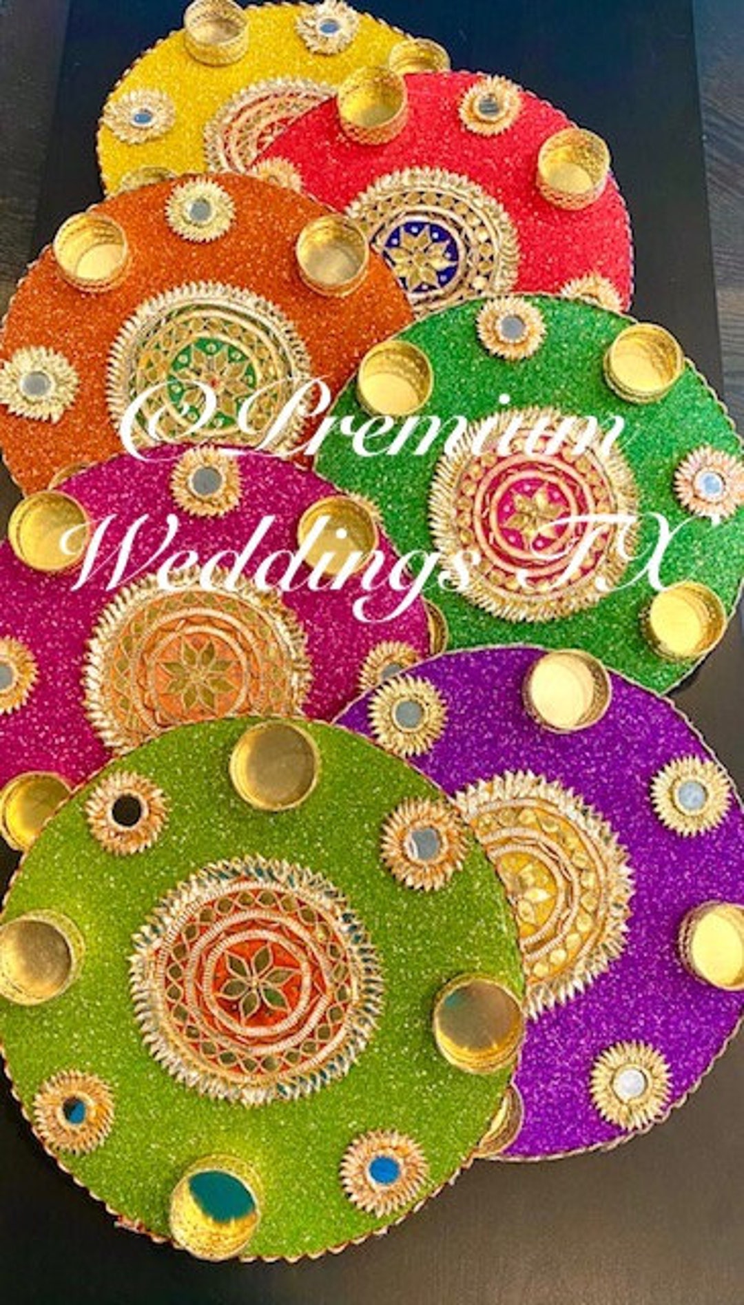 1ct Mehndi Plates/thaal,mehndi Decor, Mehndi, Shaadi, Shaadi Decor ...