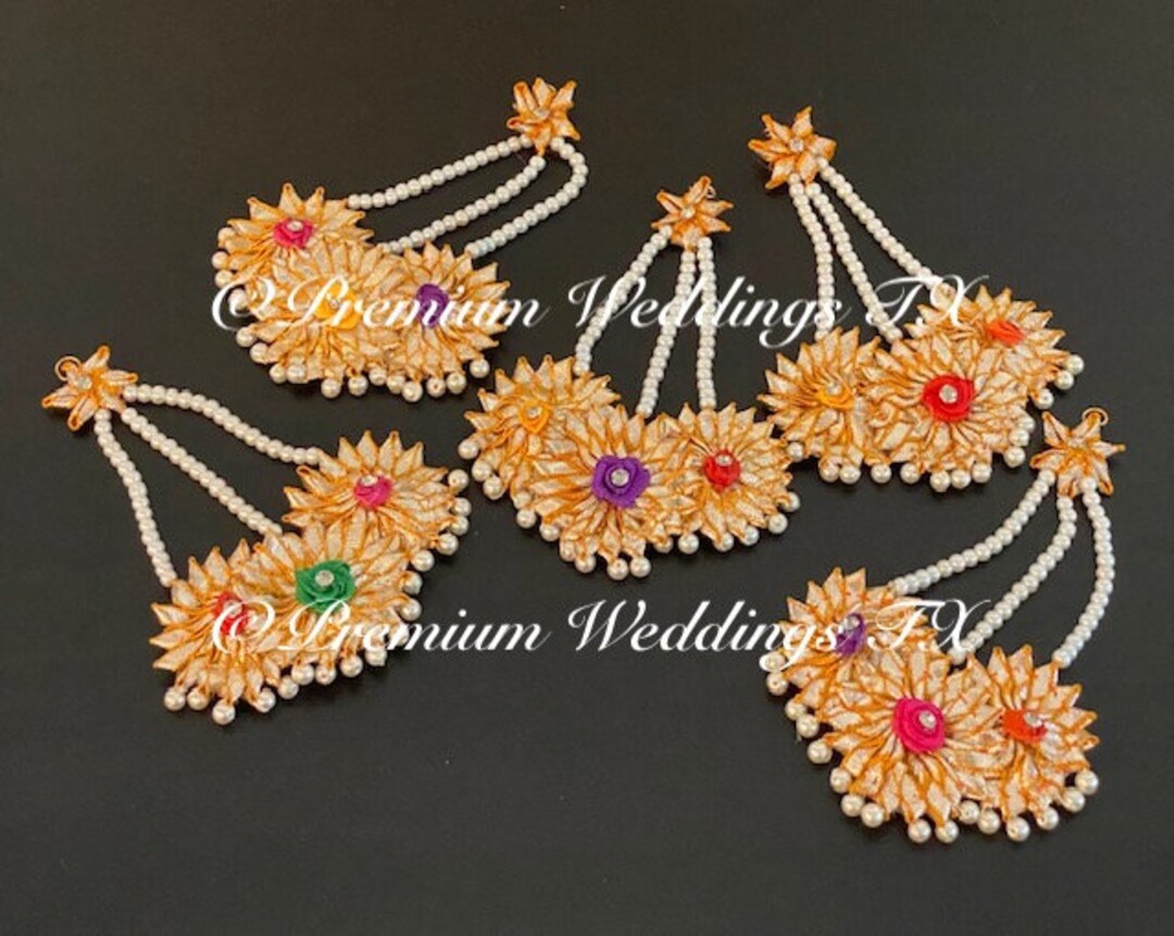 Handmade Kids Jhoomar Tikka: Gotta & Pearl Indian Jewelry - Etsy