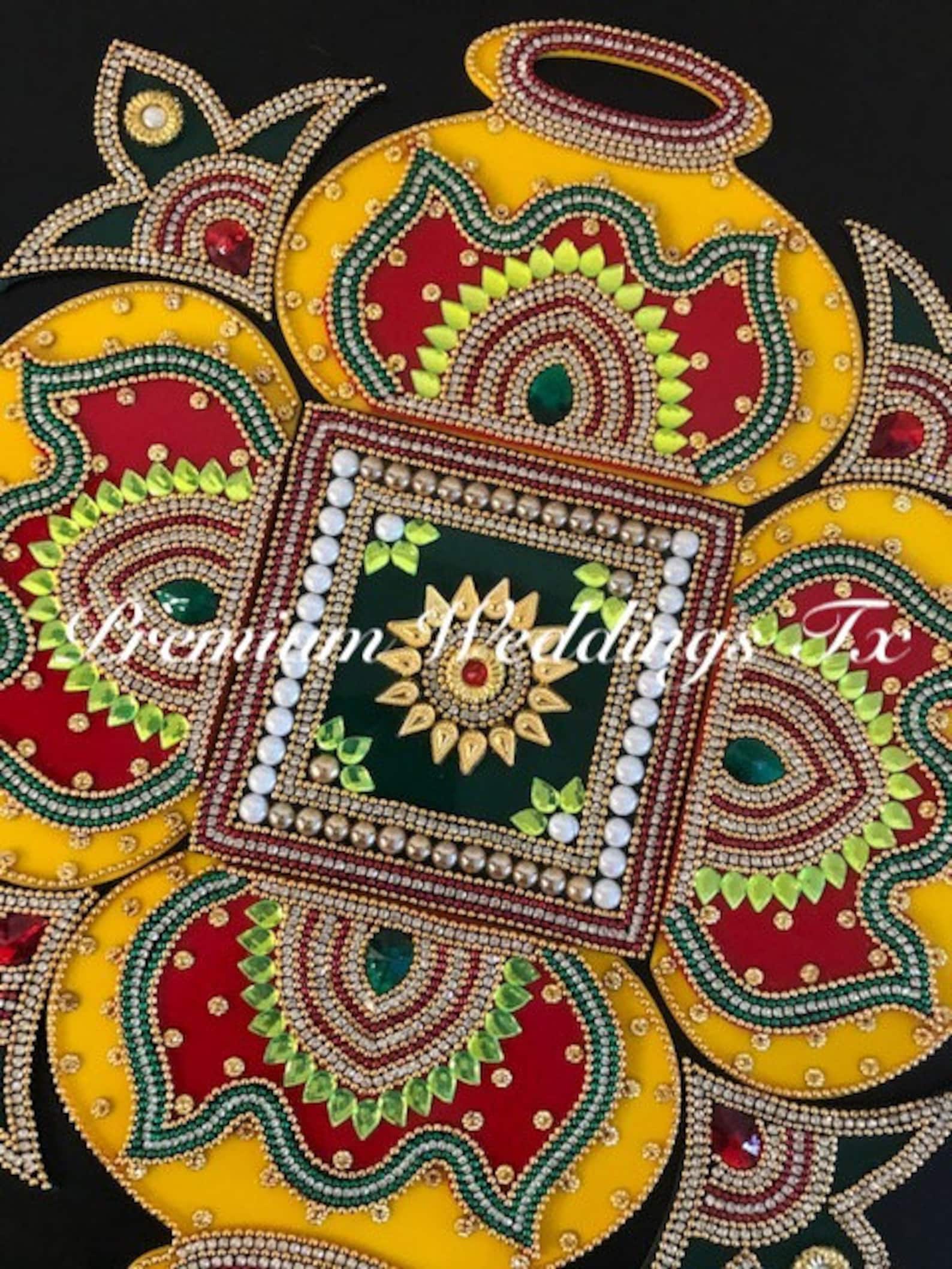 Matka Rangoli Large Rangoli Indian Rangoli Home Decor | Etsy