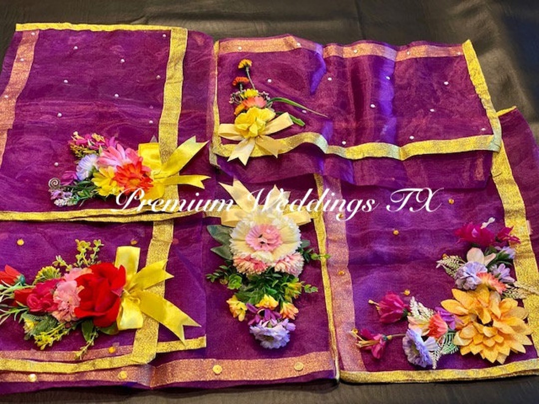 Assorted Designs Handmade Organza Saree Bag: Floral Dress Storage, 19 ...