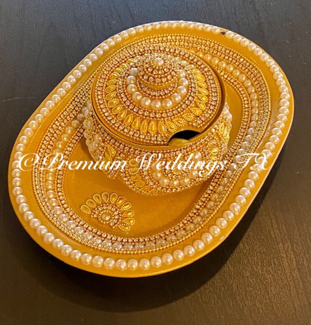 Yellow Mukhwas Container Set, Decorative Mouth Freshner Container,home ...