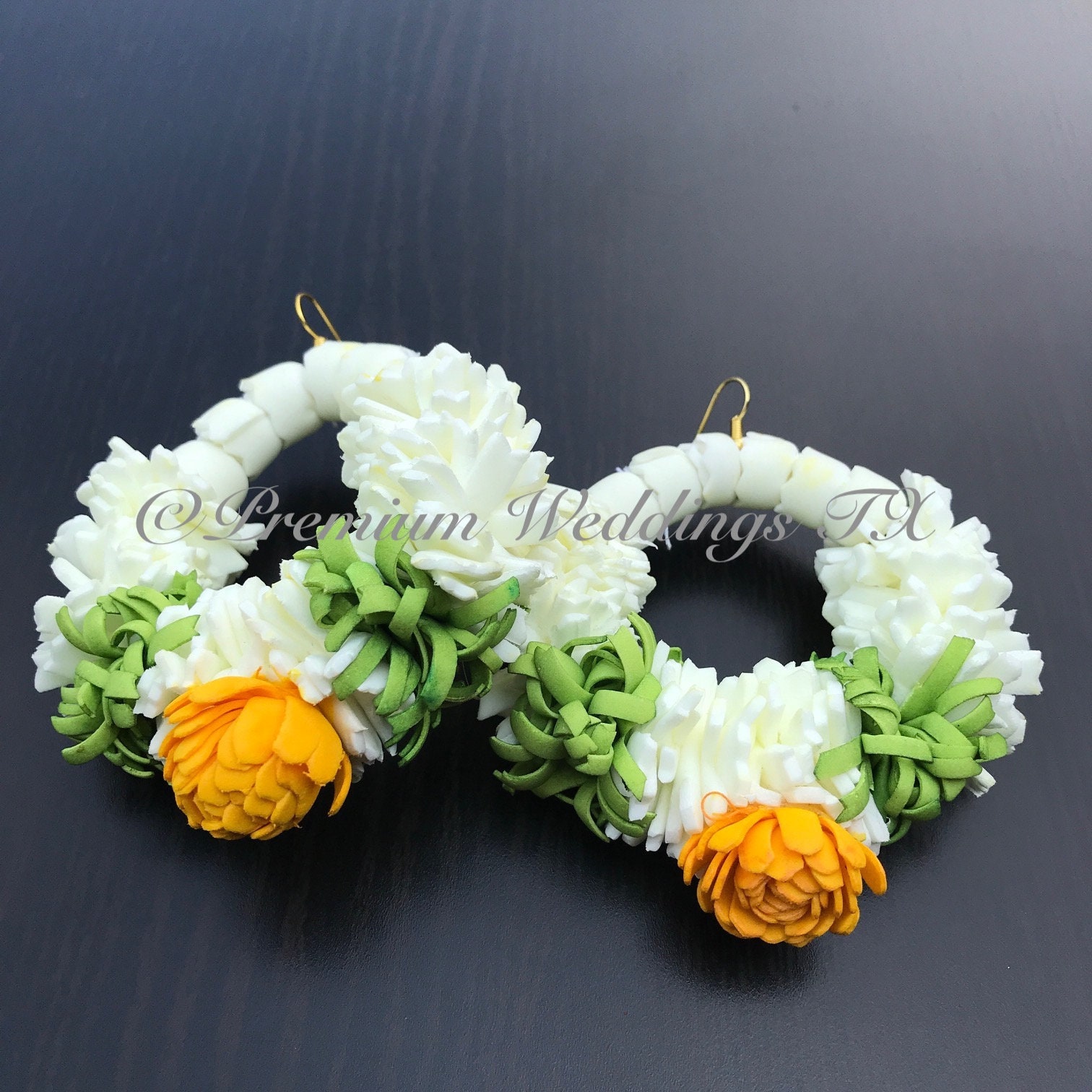 Gajra Flower Gajra Set Boho Jewelry Wedding Pithi Bangle | Etsy