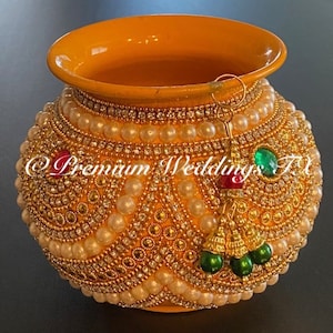 1ct Small Yellow Kalash, Small Matki, Matki, Puja,puja Accessories ...