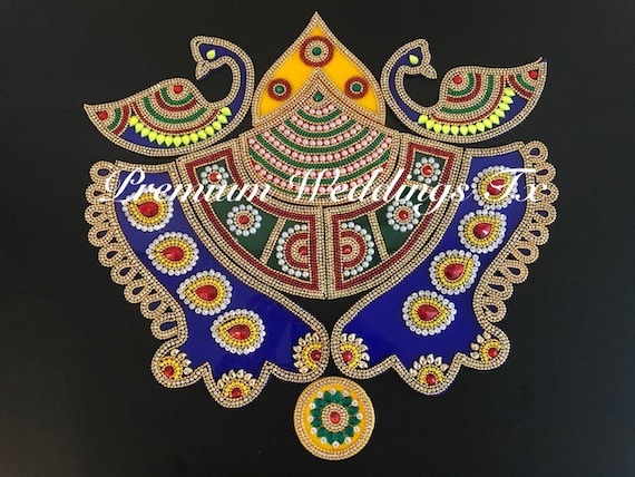 Peacock Rangoli Large Rangoli Indian Rangoli Home Decor | Etsy