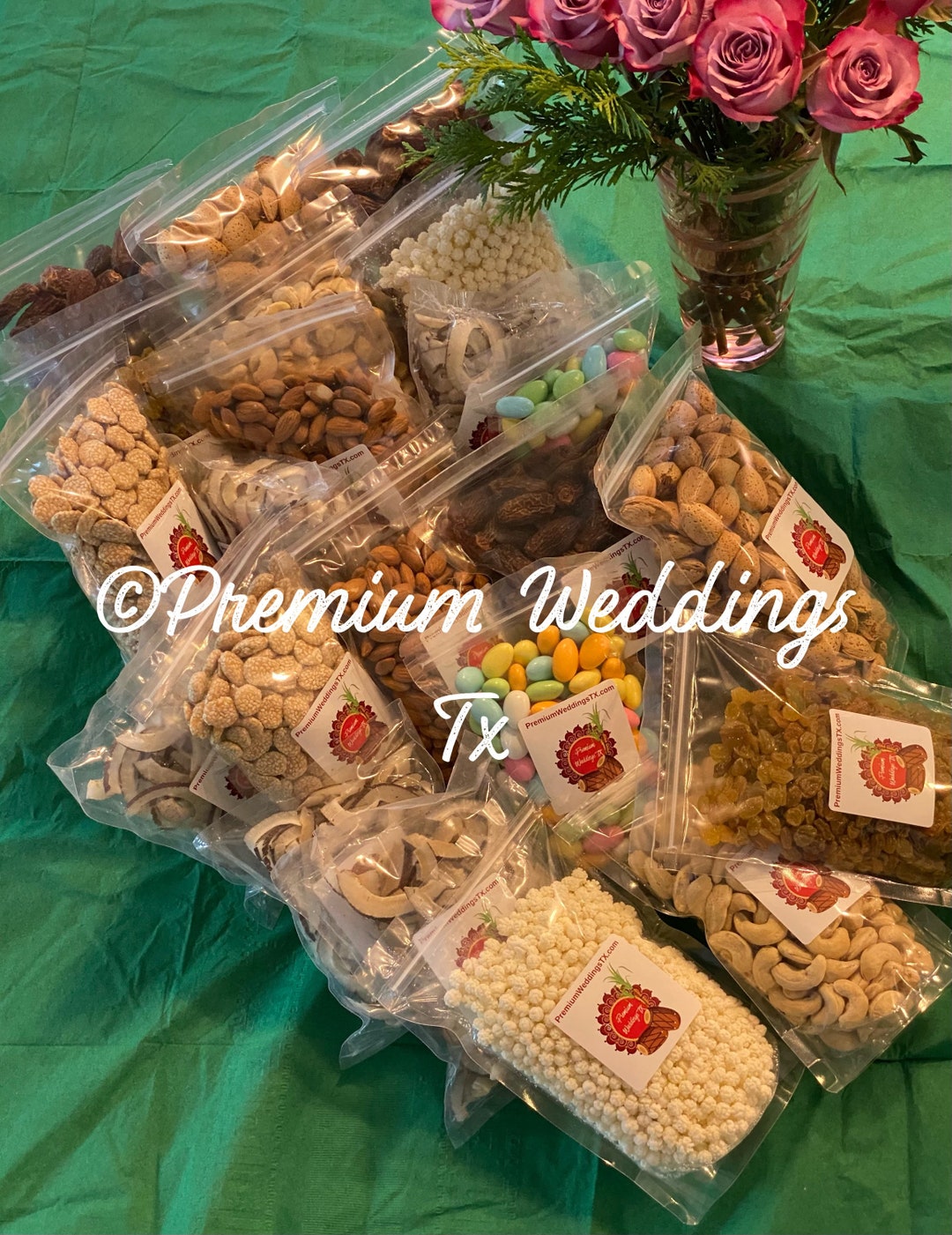 5lbs Indian Wedding Favors: Bidh Mix With Almonds, Cashews & Dates - Etsy