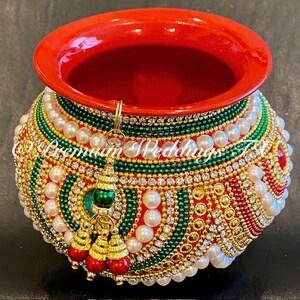 Red Puja Thali Set, Puja Thali Set, Haldi Thali Set, Pooja Thali Set ...