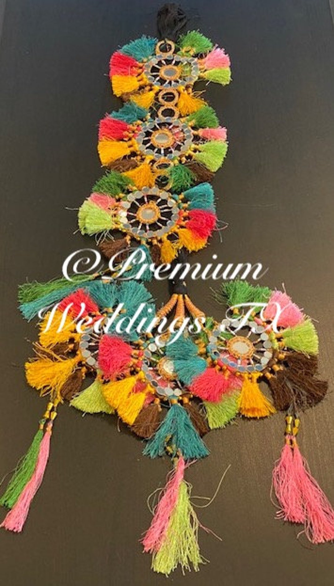 Multicolor Mirror Paranda: Punjabi Hair Braid Accessory - Etsy