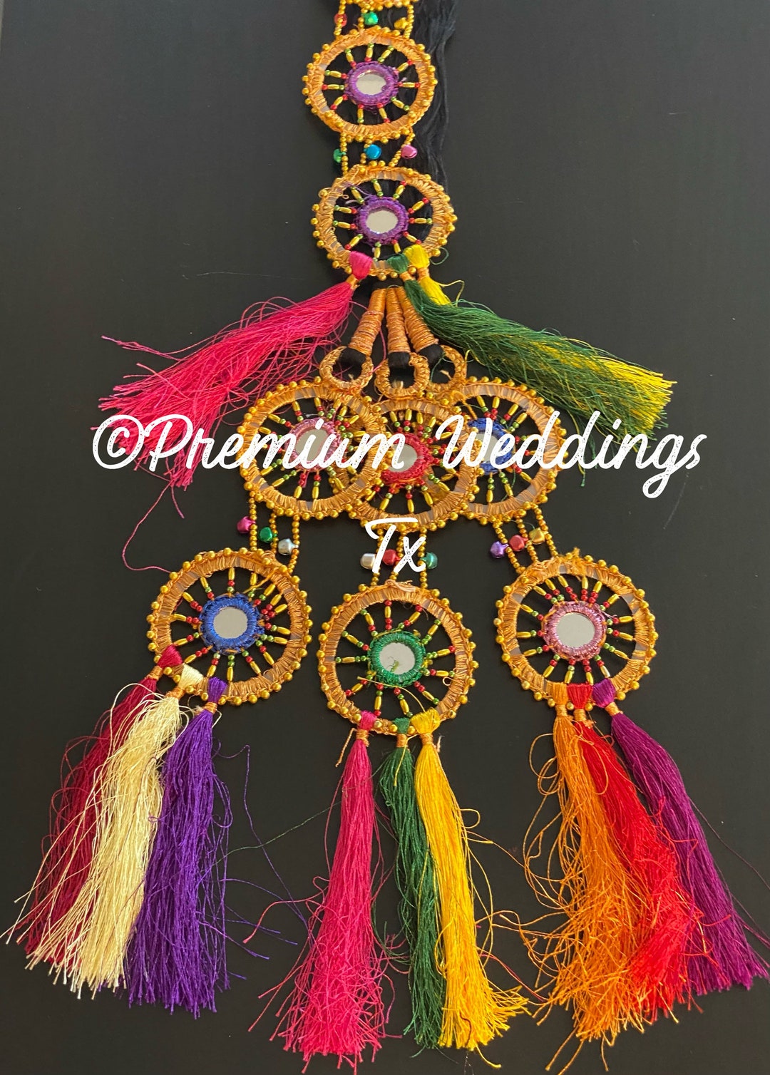 Mirror Paranda: Multicolor Tassel Hair Accessory - 1ct - Etsy