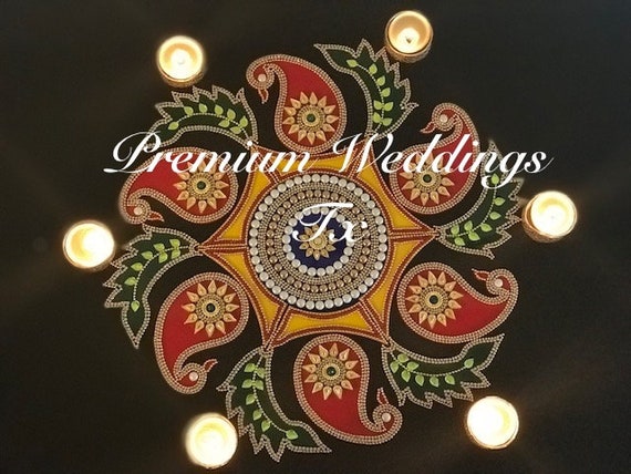 Flower Rangoli Large Rangoli Indian Rangoli Home Decor - Etsy