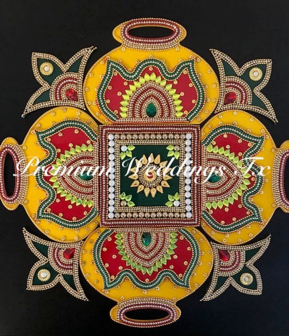Matka Rangoli Large Rangoli Indian Rangoli Home Decor - Etsy