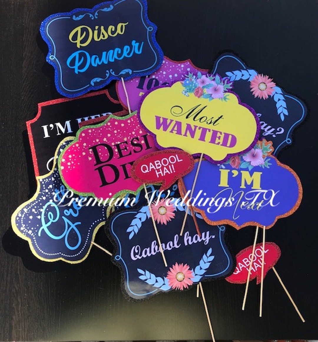 1ct Shaadi Photo Booth Props, Photo Booth Props, Wedding Photo Booth ...