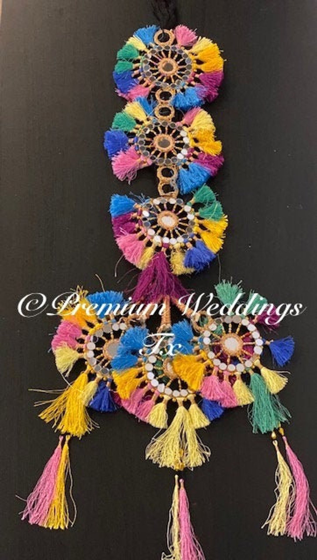 Paranda, Multicolor Mirror Paranda, Hair Accessories, Dulhan ...