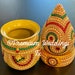 Red Green Kalash With Coconut, Rhinestone Decorated Kalash,ganesh Pooja ...