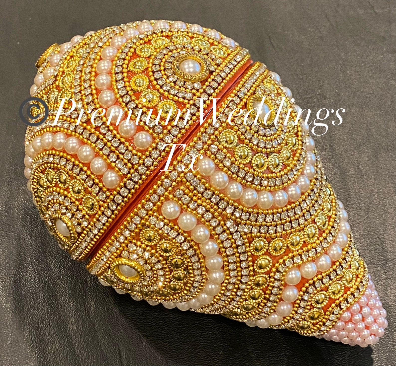 Rhinestone & Pearl Coconut Cover: Indian Wedding Decor - Etsy