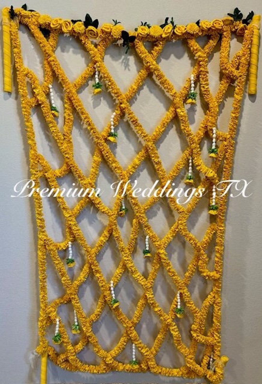 Yellow Phoolo Ki Chadar Sehra, Wall Decor, Backdrop, Shaadi, Shaadi ...