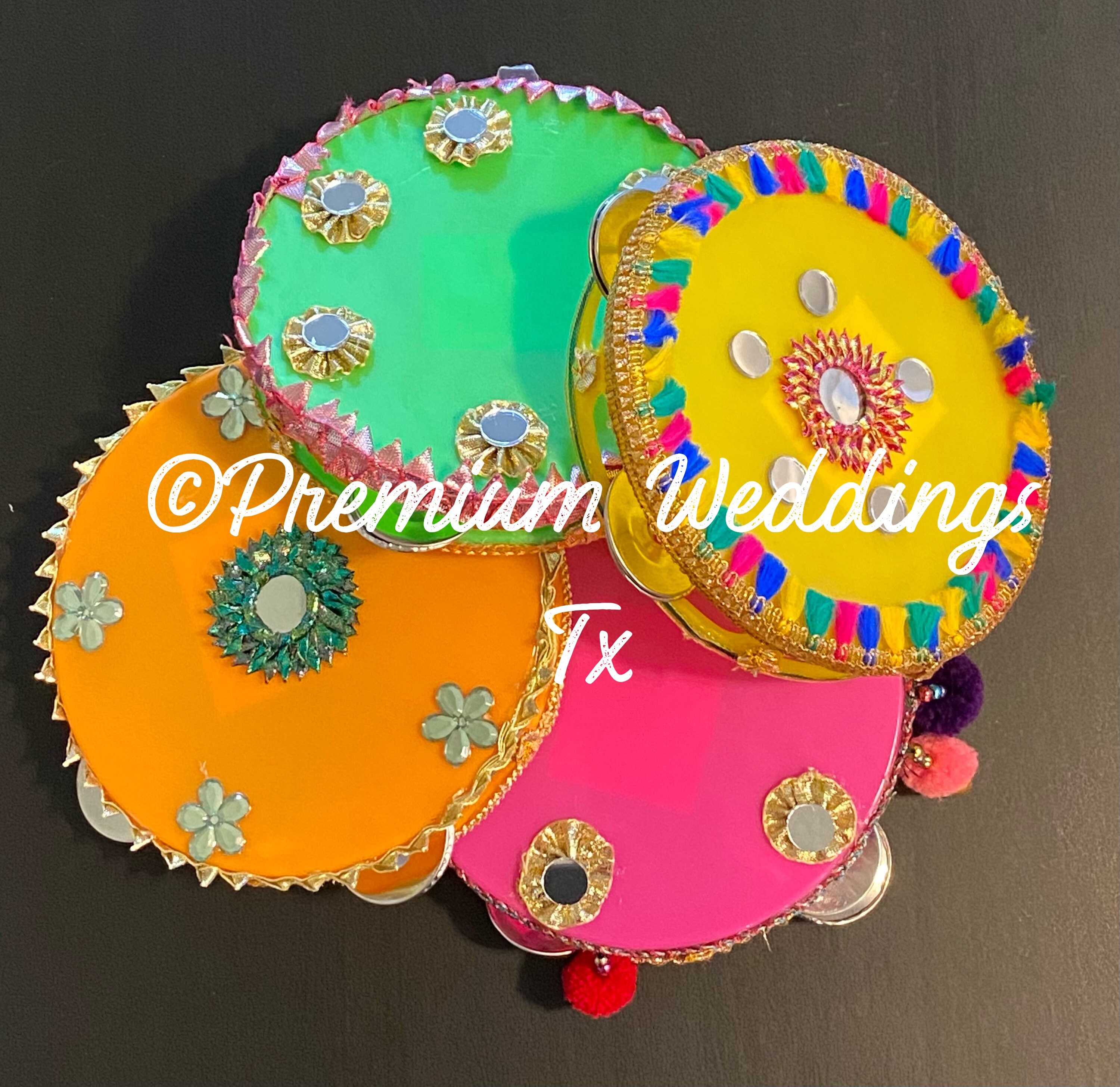 4ct Small Tambourinesshaadi Shaadi Decor Flower Girl - Etsy UK