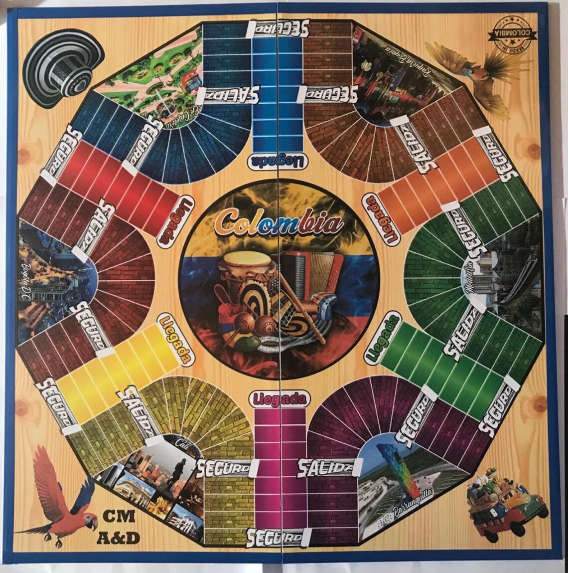 Parques/ Parcheesi Board for 4 and 6 Players. | Etsy