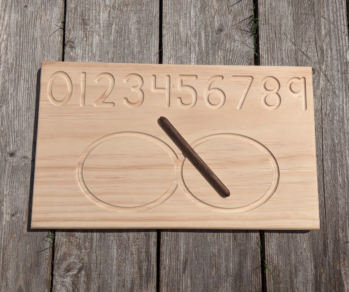 Number Figure 8 and Prewriting Strokes / Shapes Tracing Board - Etsy