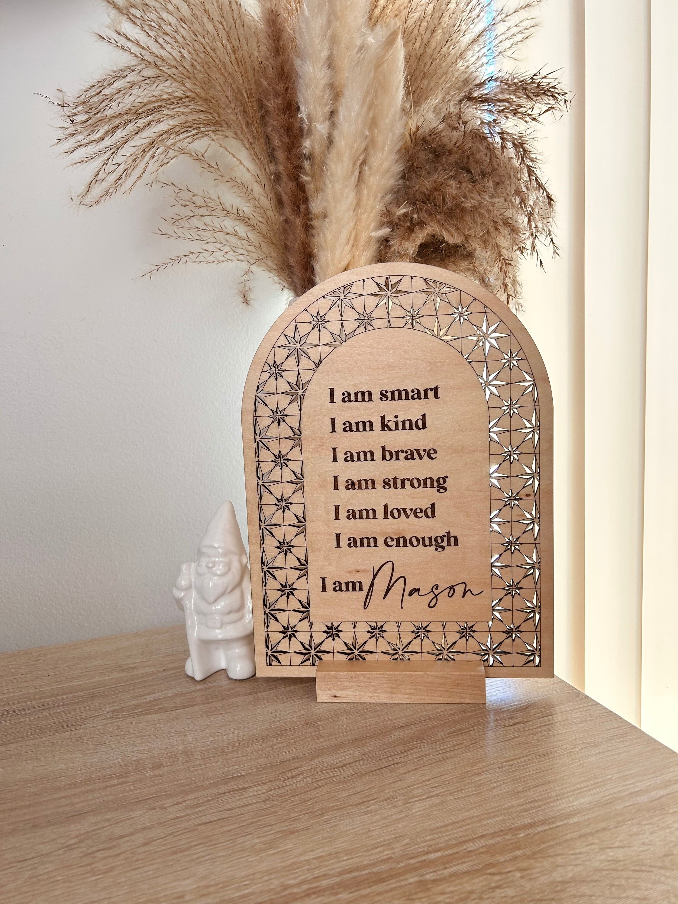 Personalized Self Affirmations Sign, Daily Affirmations, Wooden Kids ...