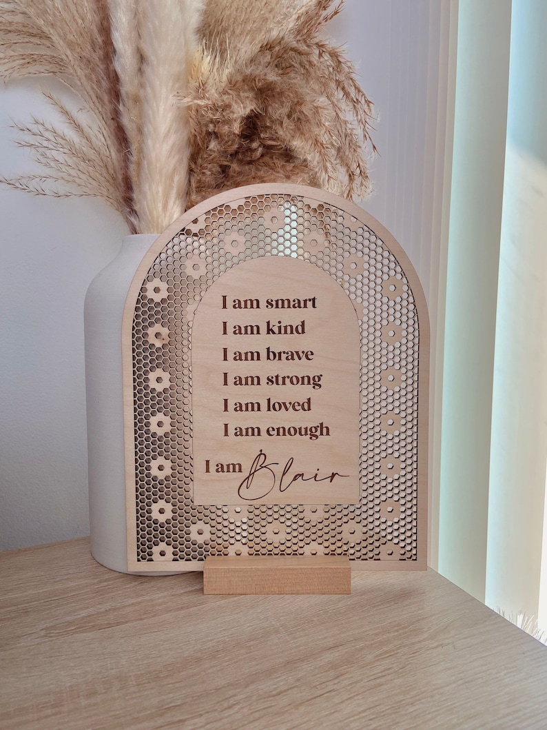 Personalized Self Affirmations Sign Wooden Kids Sign Kids - Etsy