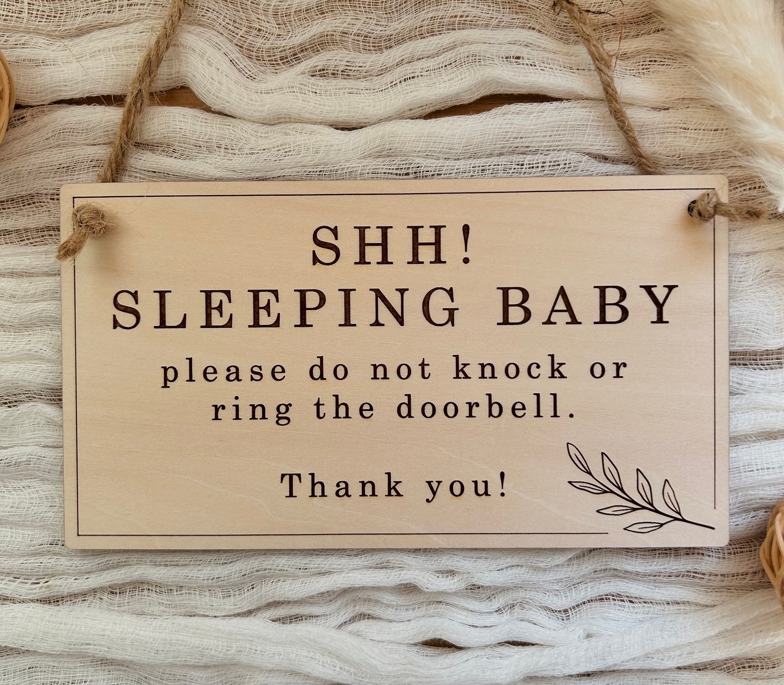 Baby Sleeping Sign, Dont Wake Baby, Don't Ring Doorbell, Front Door ...