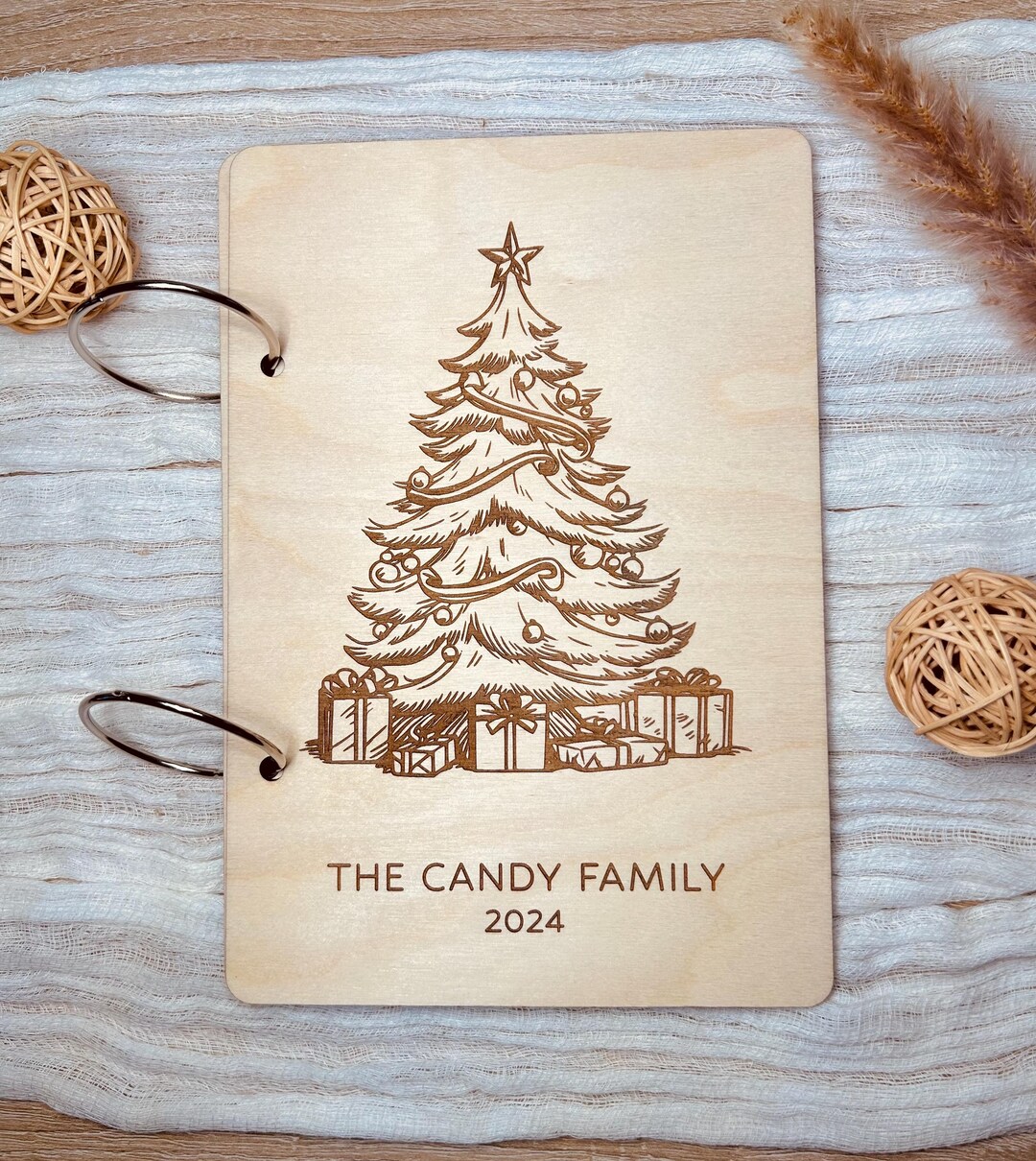 Christmas Card Keeper, Christmas Card Book, Personalized Card Album ...