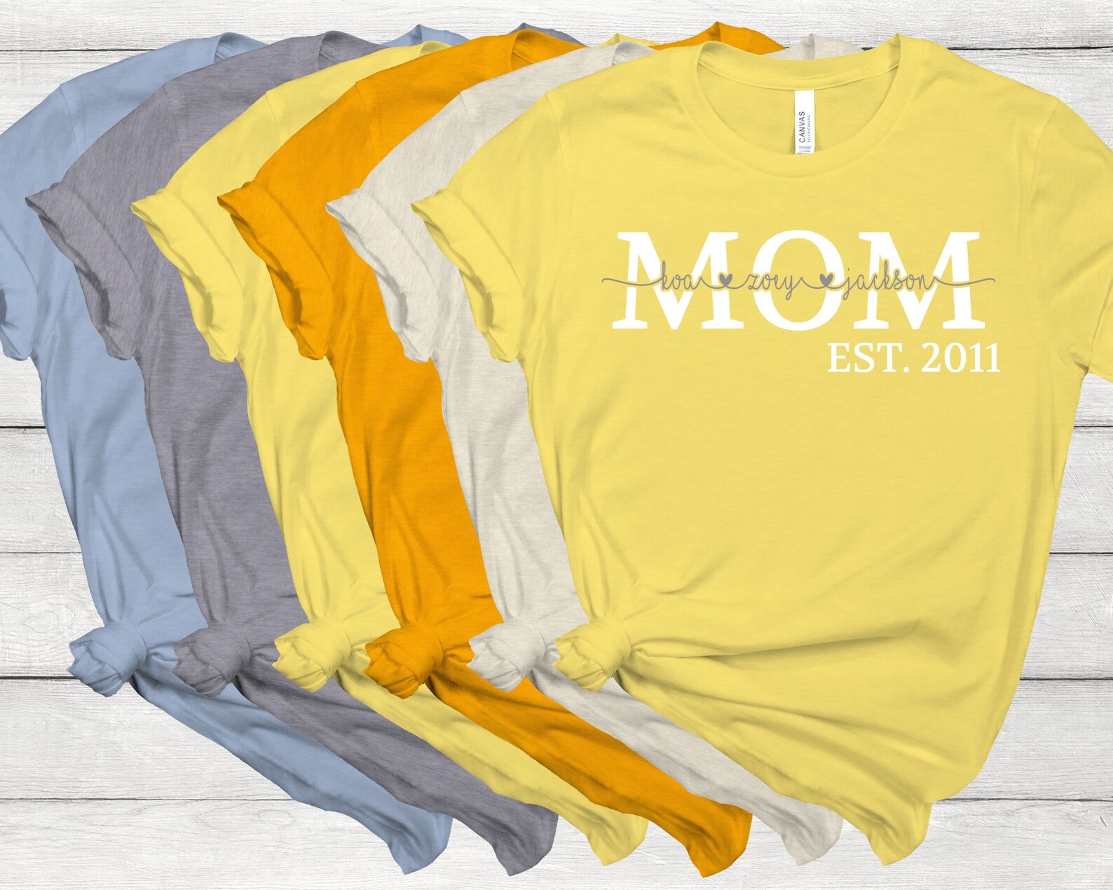 Mom Established Shirt Mama Grandma Nana Custom Shirt - Etsy