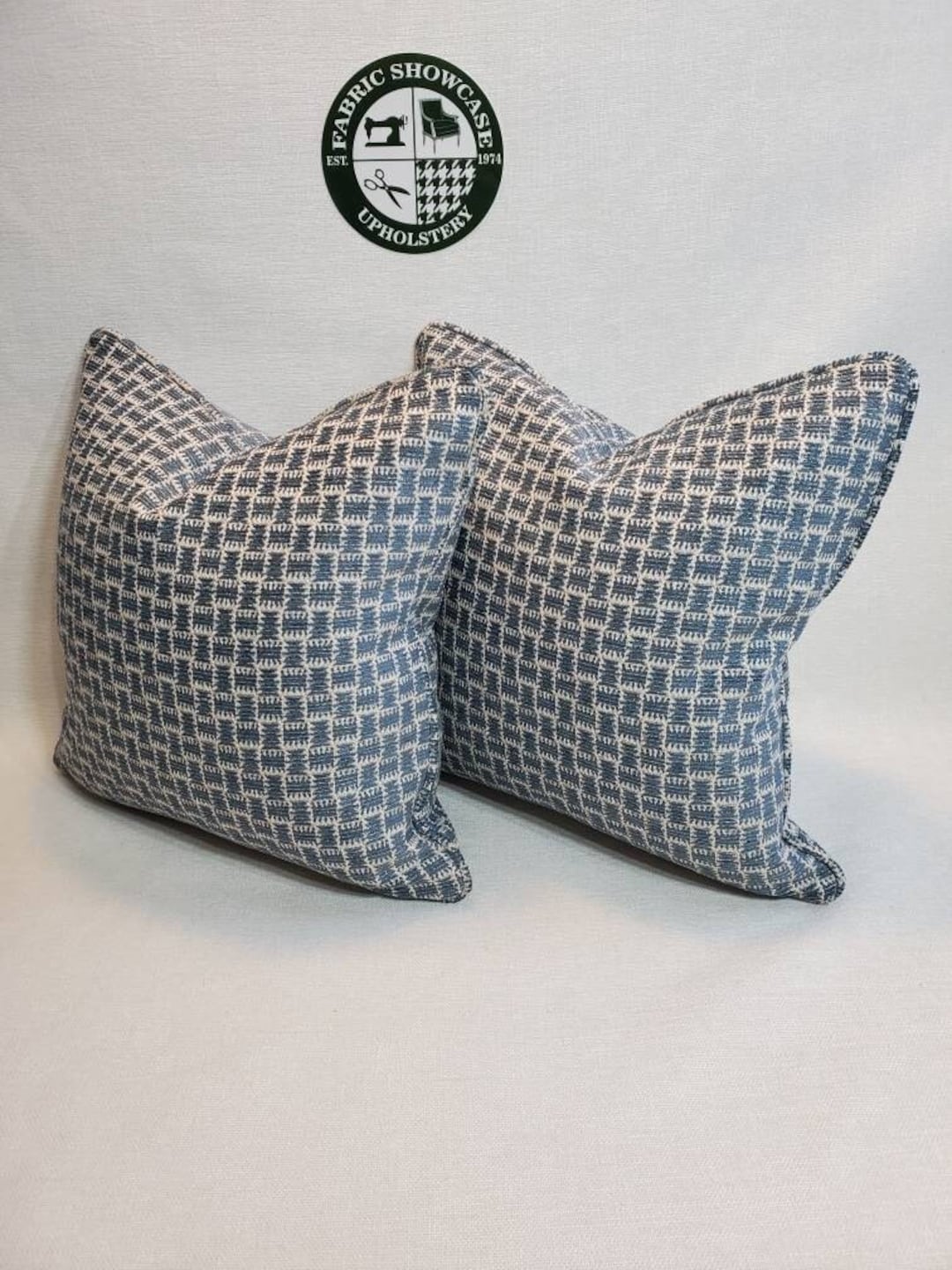 20x20 Down Feather Throw Pillow Colefax and Fowler Farina Indigo F4528 ...