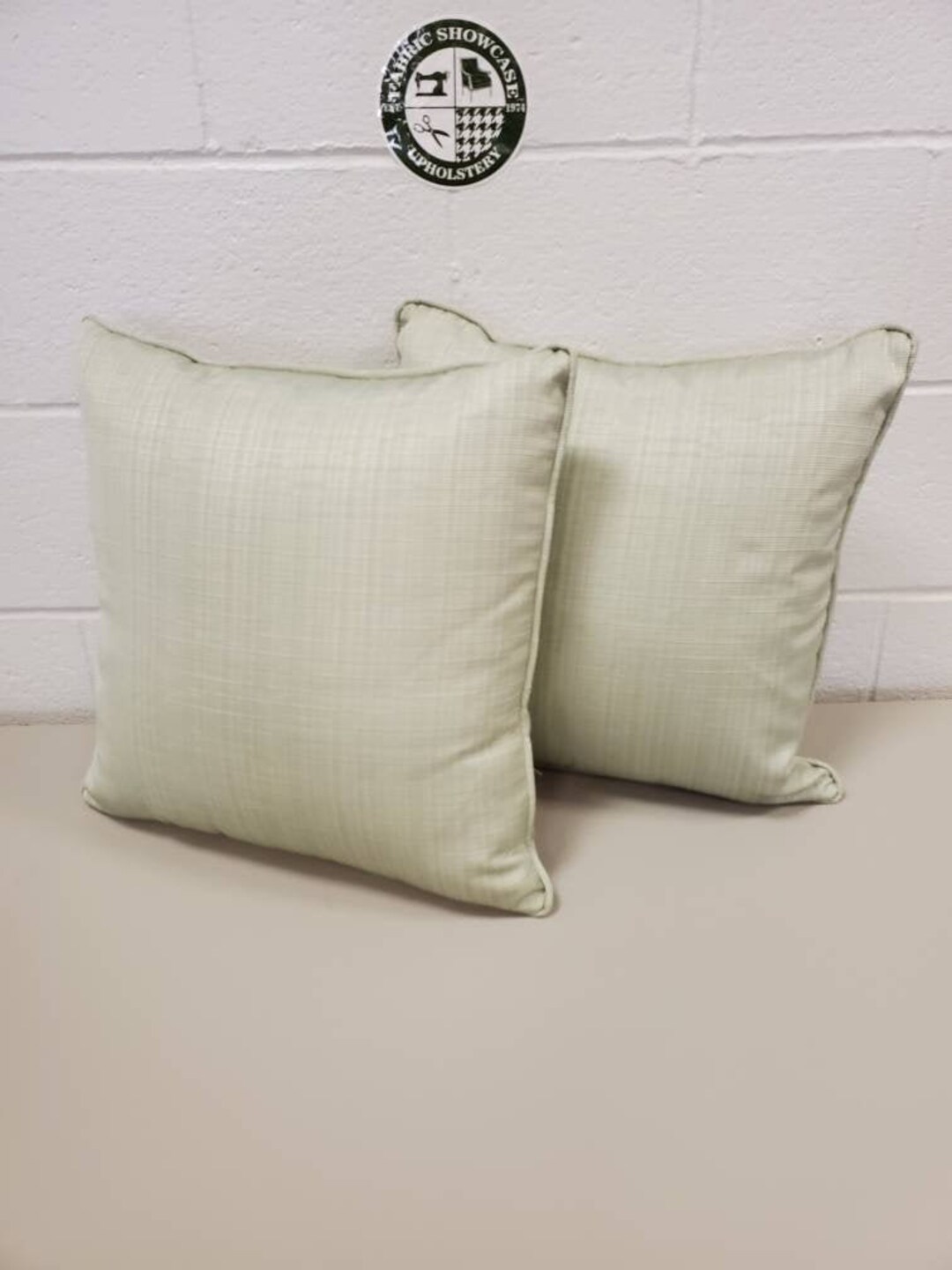 18x18 Down Feather Throw Pillow Poly Mint Green Ribbed Fabric - Etsy UK