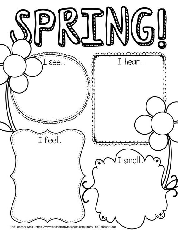 Spring Language Arts Worksheets For Kindergarten