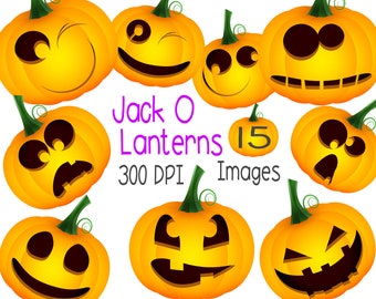 Jack O Lantern Halloween Clipart - Etsy