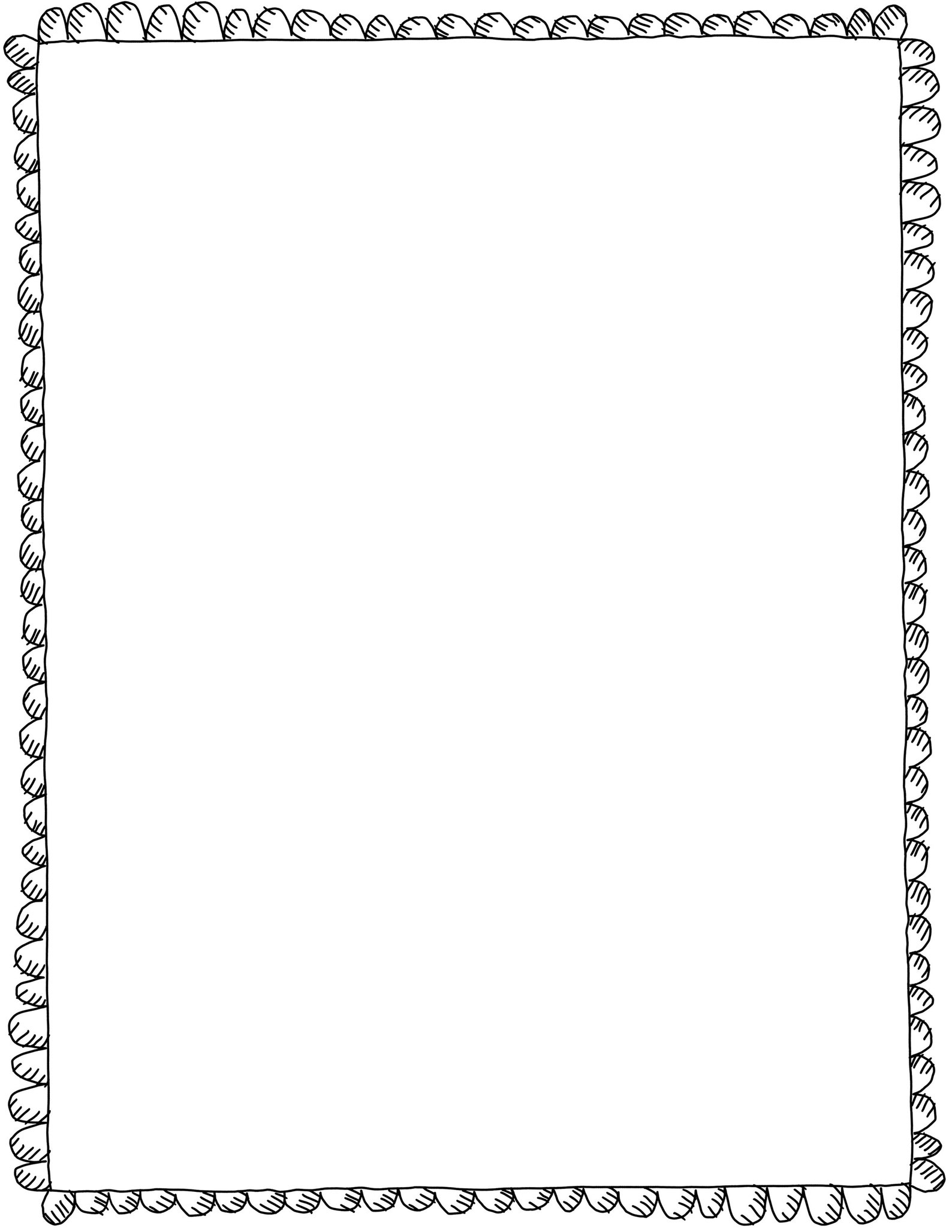 Hand Drawn Border Clipart, Doodle Frames, Planner, Letter Frame, Cute ...