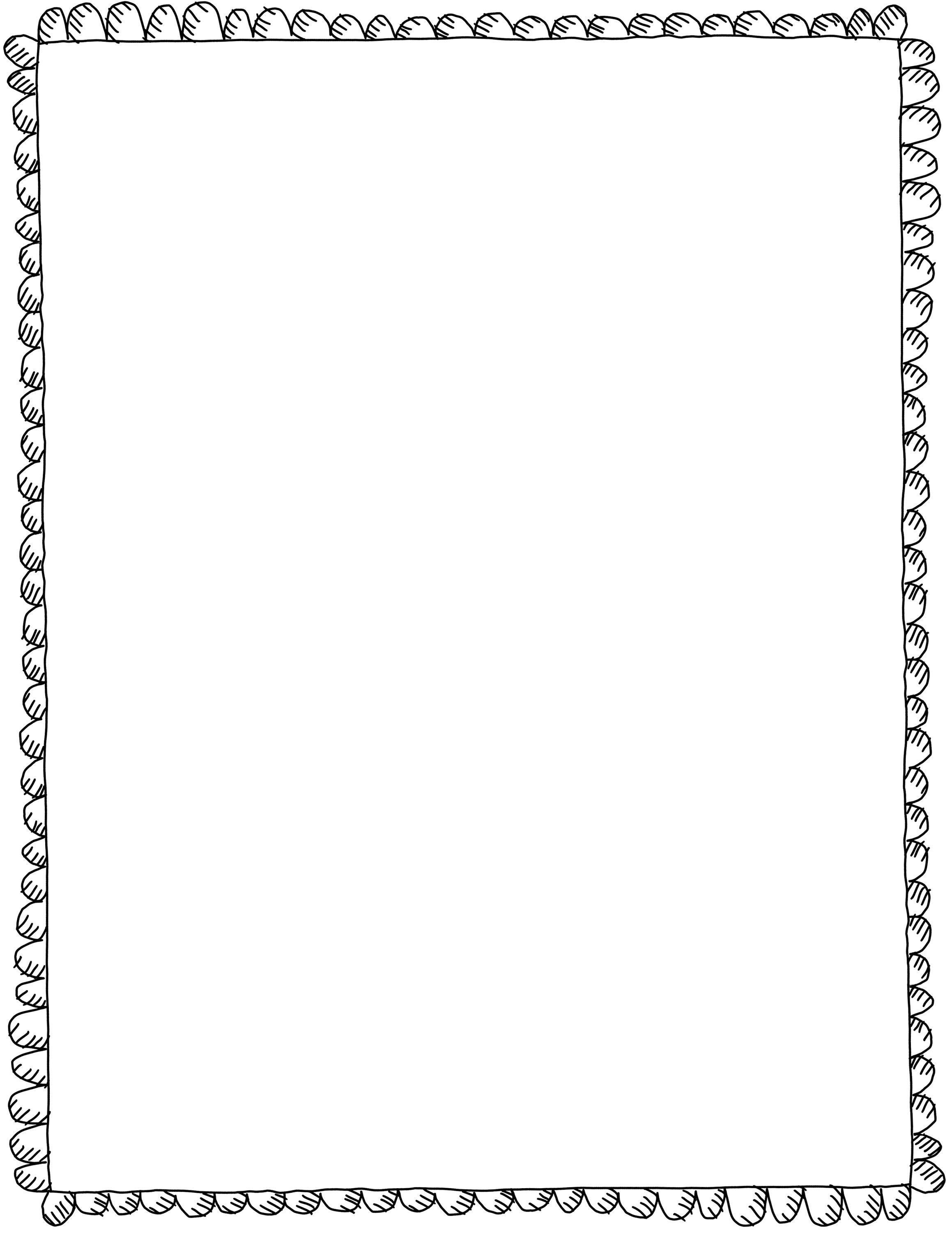 Hand Drawn Border Clipart, Doodle Frames, Planner, Letter Frame, Cute ...