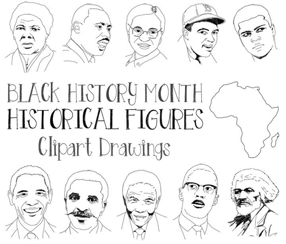 Black History Month Historical Figures, Martin Luther, Jackie Robinson ...