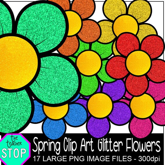 Spring Clip Art Glitter