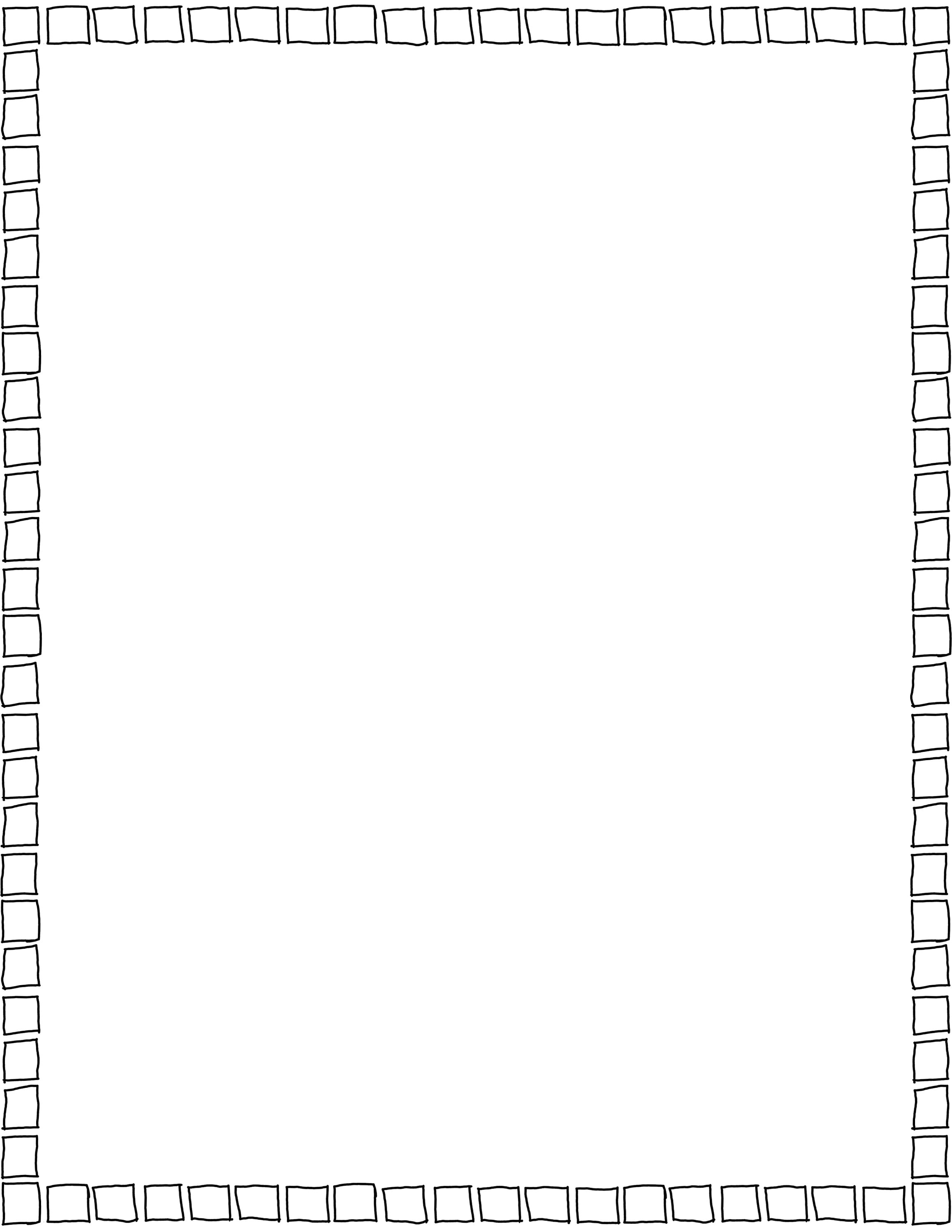 Hand Drawn Border Clipart, Doodle Frames, Planner, Letter Frame, Cute ...