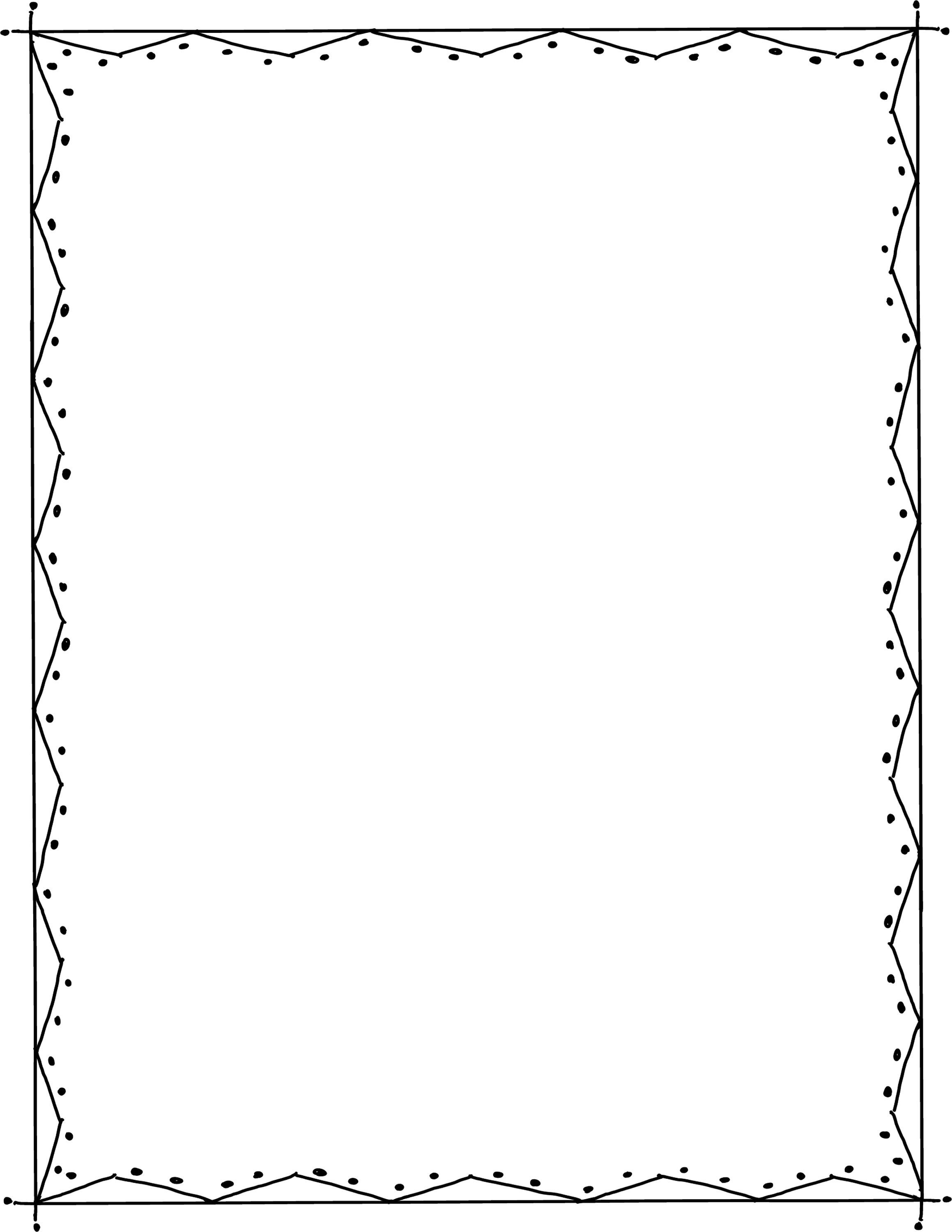 Hand Drawn Border Clipart, Doodle Frames, Planner, Letter Frame, Cute ...