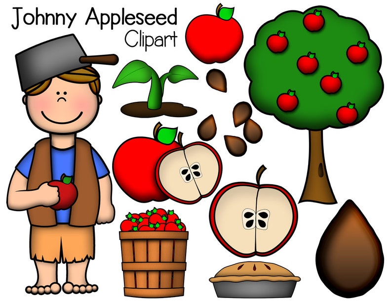 Johnny Appleseed Clip Art | Classroom Clip Art | Commercial Use ...