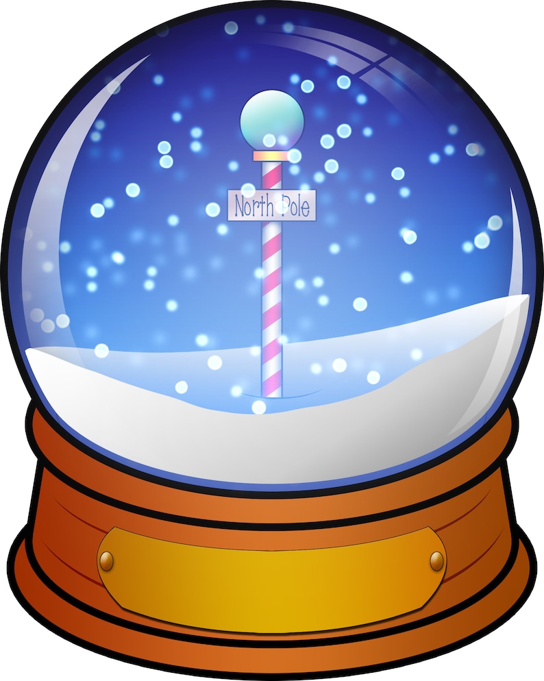 Christmas Snow Globes Clip Art Set|holiday Snowglobe Graphics|snow ...