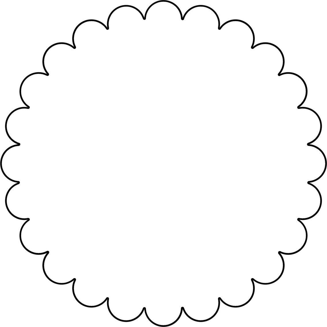 Scalloped Frames: Hand-drawn Borders, Commercial Use (digital) - Etsy