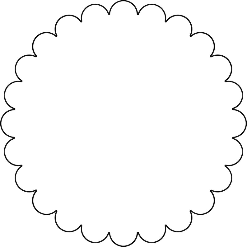 Scalloped Frames: Hand-drawn Borders, Commercial Use (digital) - Etsy