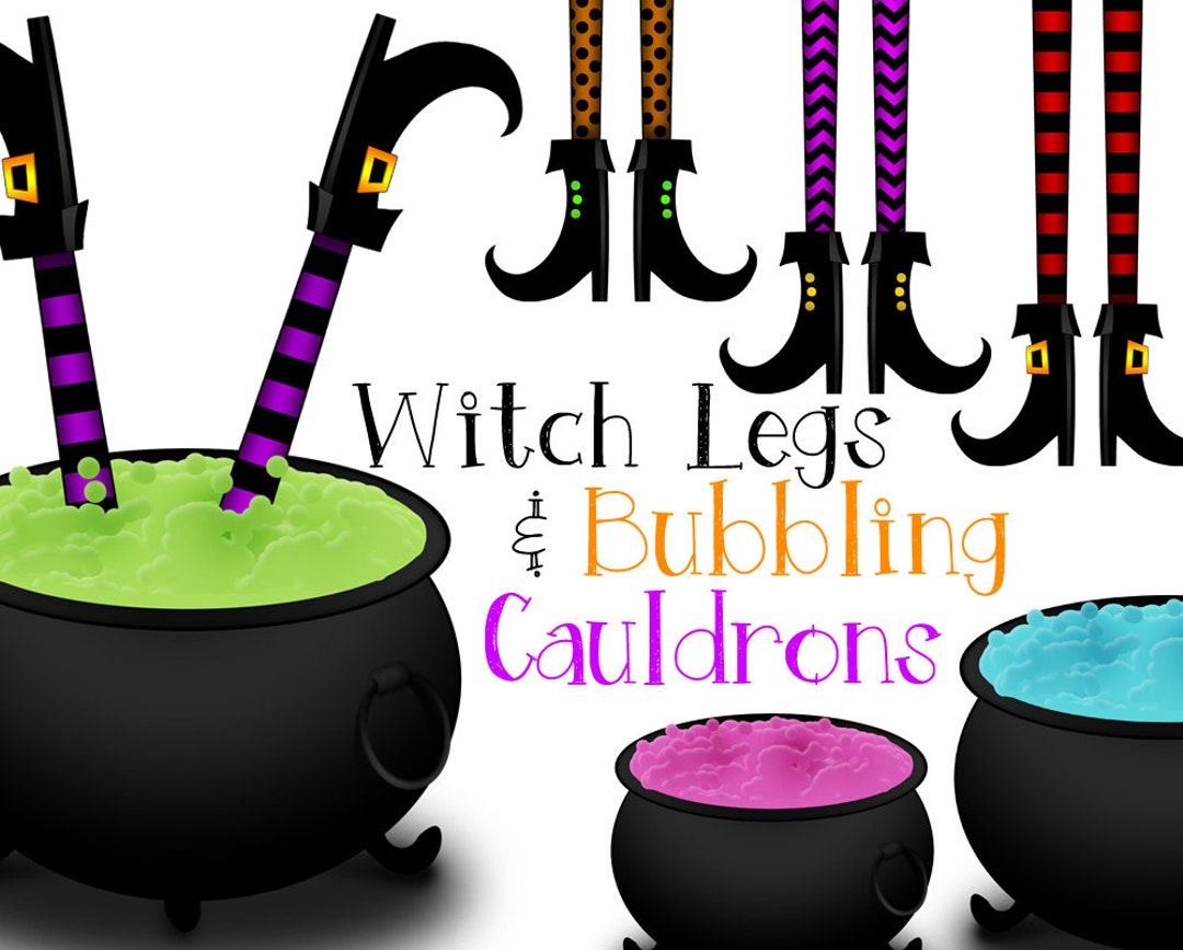 Witch Legs Clipart Halloween Clipart Witch Clipart Cauldron Clipart ...