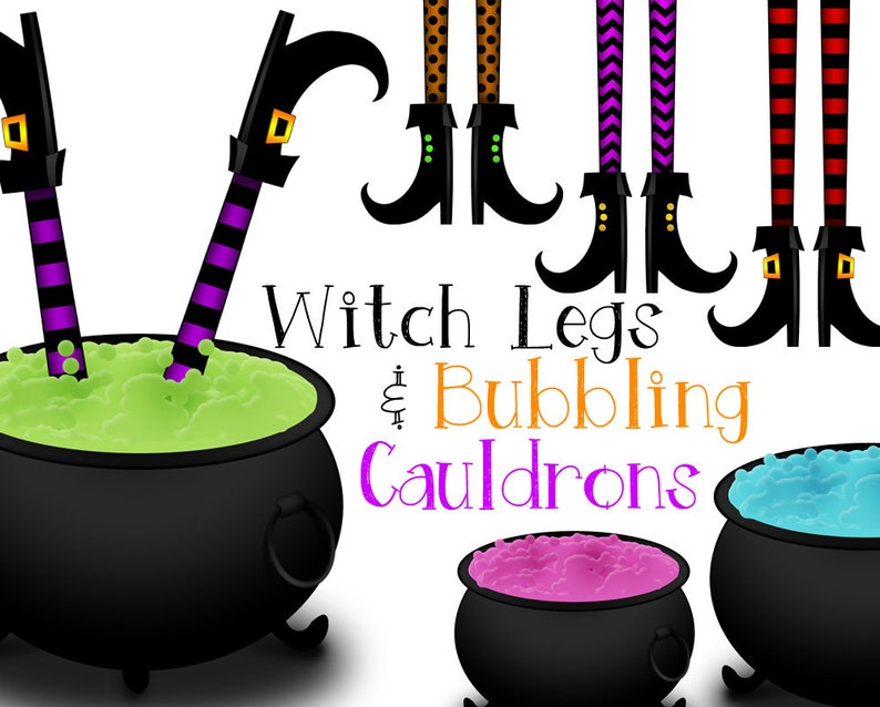 Witch Legs Clipart Halloween Clipart Witch Clipart Cauldron Clipart ...
