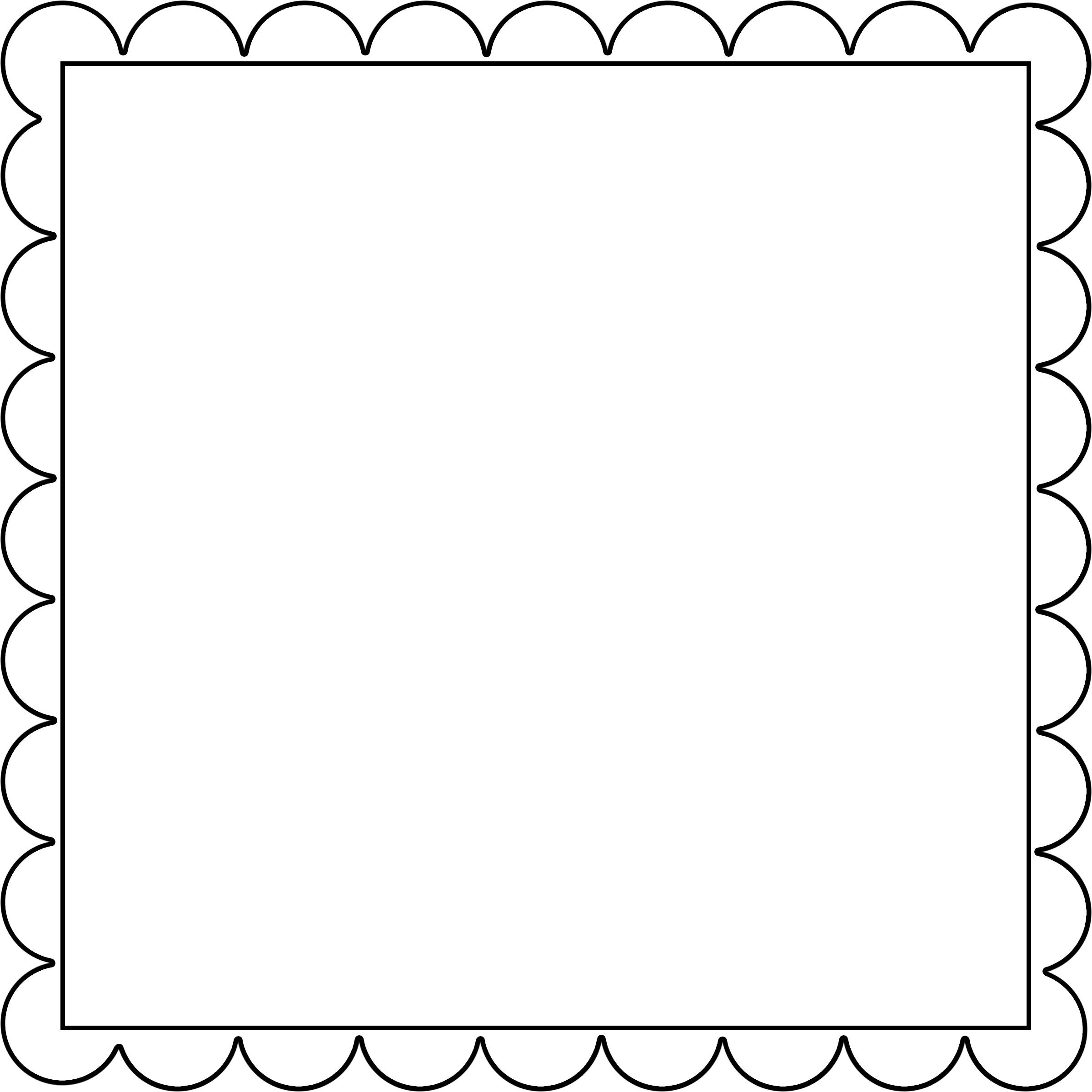 Scalloped Frames: Hand-drawn Borders, Commercial Use (digital) - Etsy
