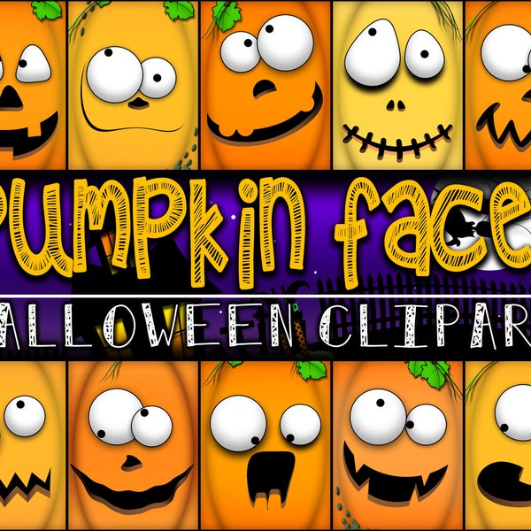 Pumpkin Faces - Etsy