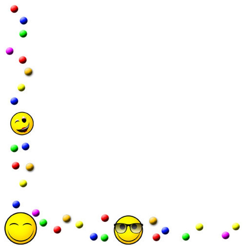 Emoji Borders | Colorful Borders | Rainbow Borders | Smiley Borders ...