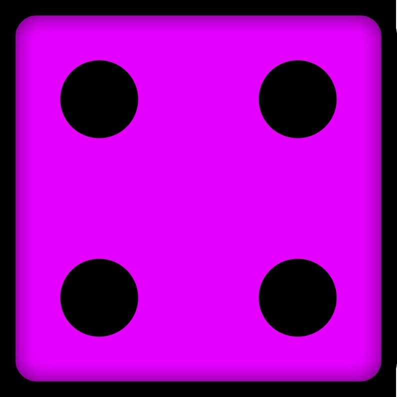 Colorful Dice Clipart Large PNG 300dpi, JPG Dice, Rainbow Dice, Large ...